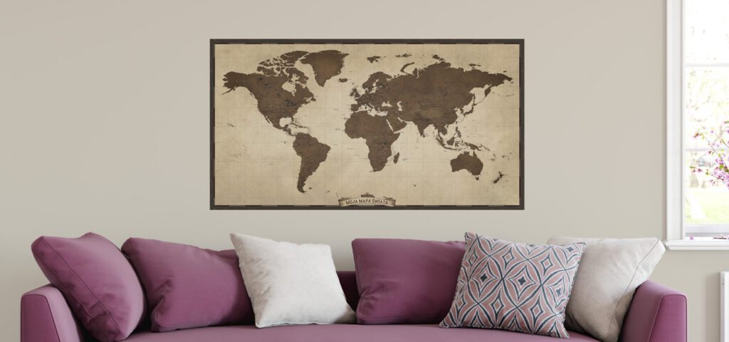 Mapa Świata na ścianę, turystyczna - Twoje Mapy